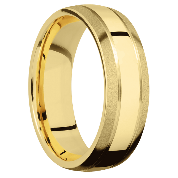 14K Yellow Gold + Polish , Sand Finish – Bellman Jewelers